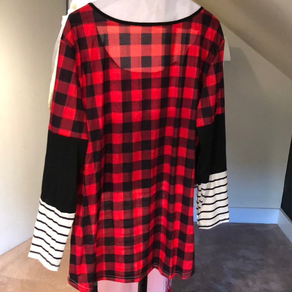 Tops | Buffalo Check Tunic Red Black White | Poshmark